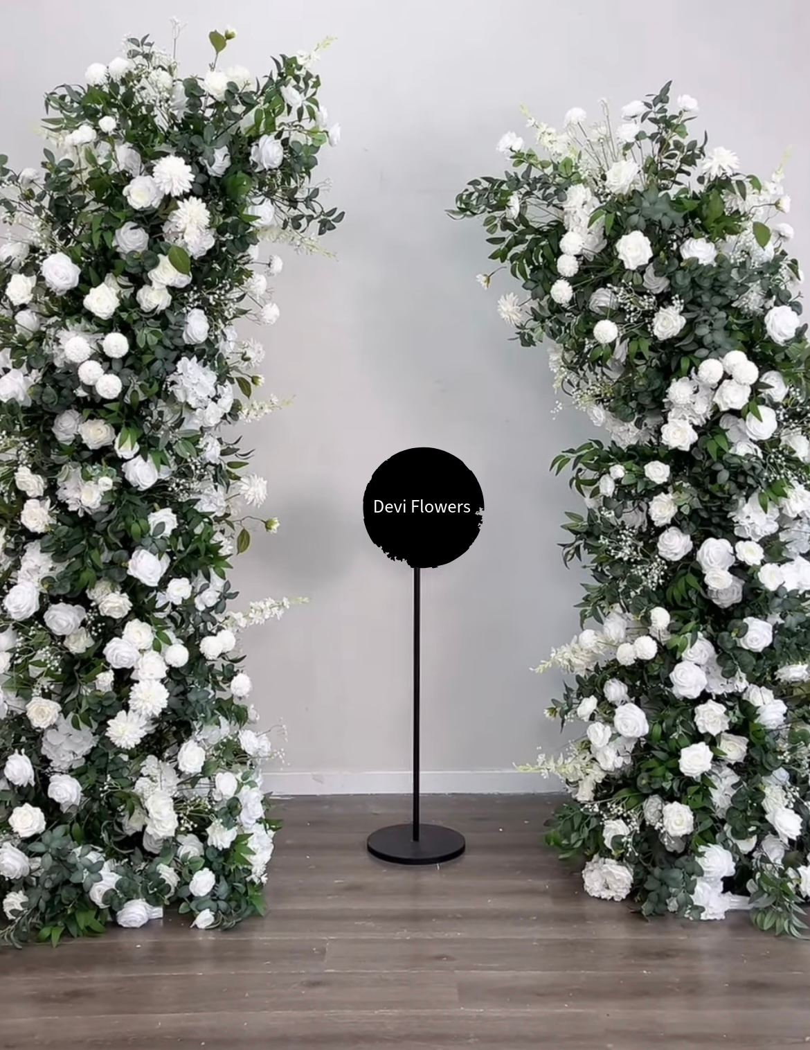 Broken Floral Arch - White and Green - broken arch wedding arch wedding ...