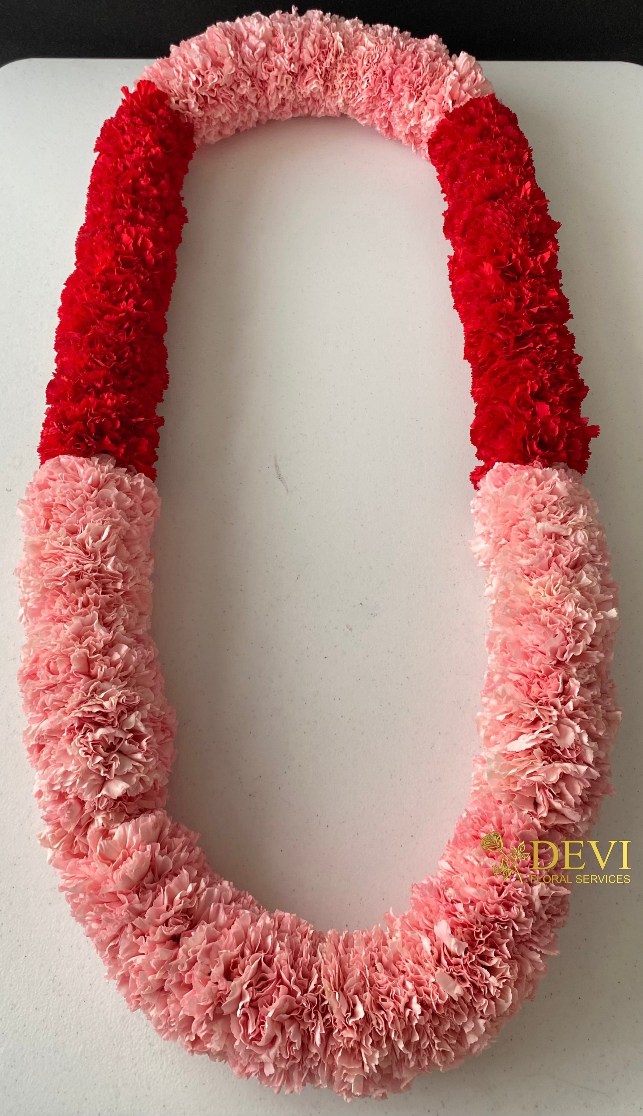 Devi Flowers - Wedding Garland 25, Pink and red carnation flower ...
